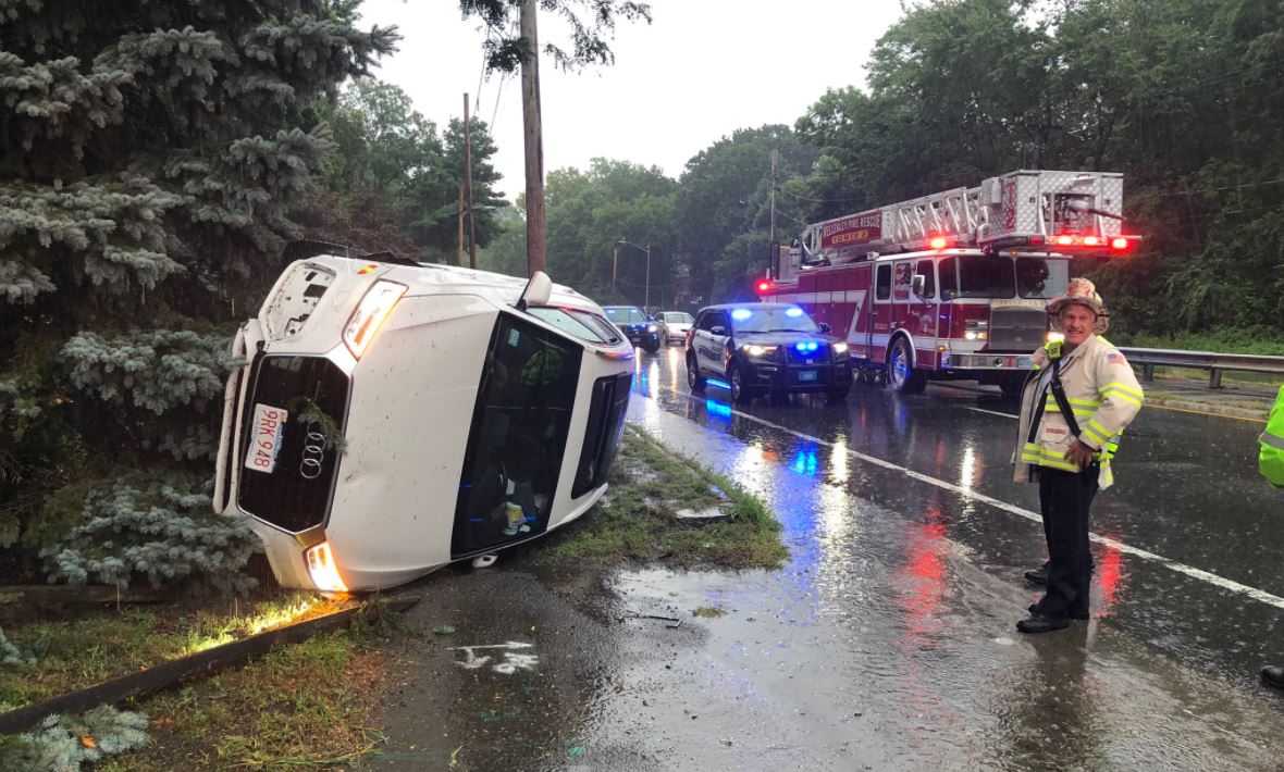Police investigating rollover crash in Wellesley - Boston News, Weather ...