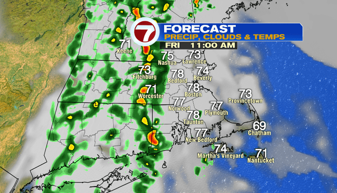 Line of Showers with Embedded Thunderstorms Traverses the Region Friday ...