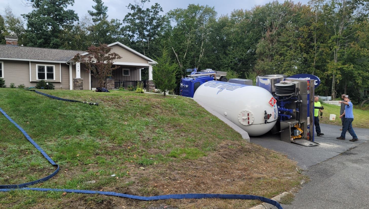 Emergency crews respond to tanker truck rollover in Sutton - Boston News, Weather, Sports | WHDH ...