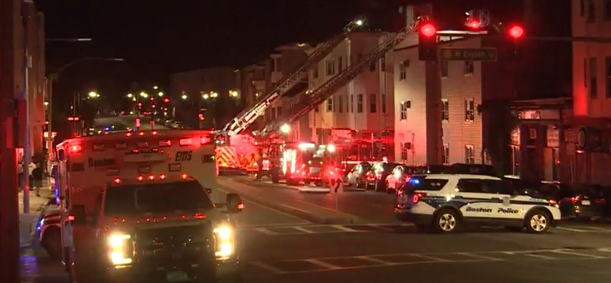 Firefighters battle blaze at mixed-residential building in Southie ...