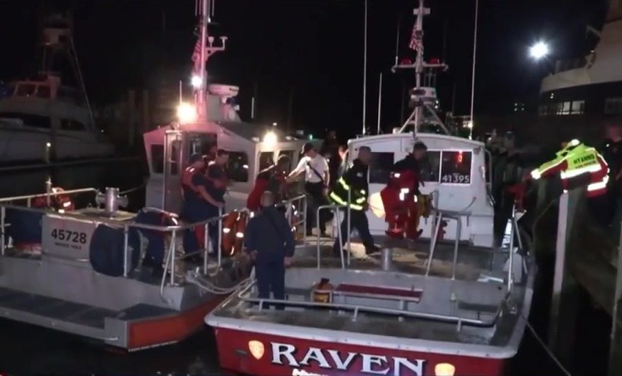 4 people rescued from fishing boat that began taking on water off coast ...