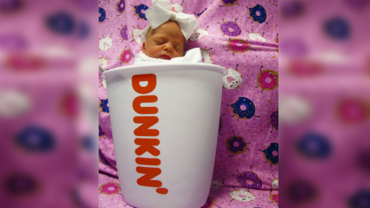 Photos: NICU ‘Munchkins’ at UMass Memorial sport Dunkin’-themed ...