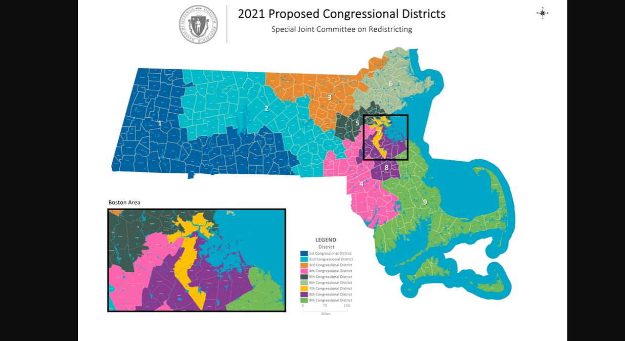 Massachusetts lawmakers release congressional district map - Boston ...