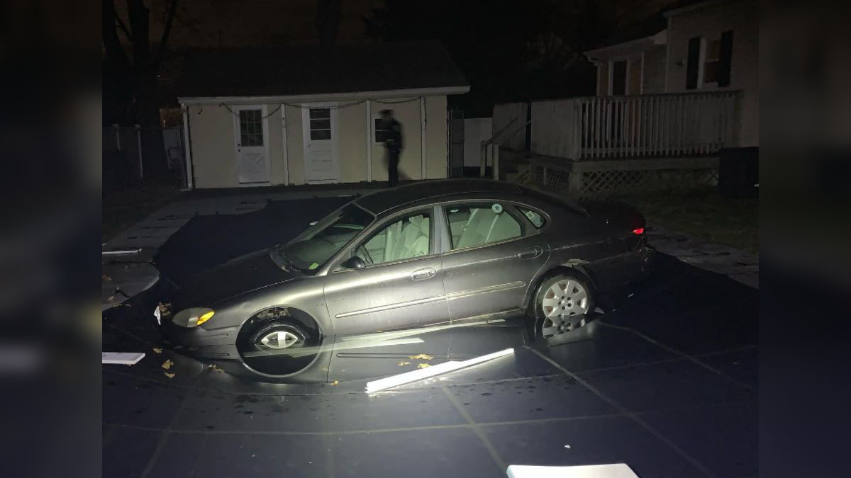Investigation underway after car crashes into pool in Norwood - Boston ...