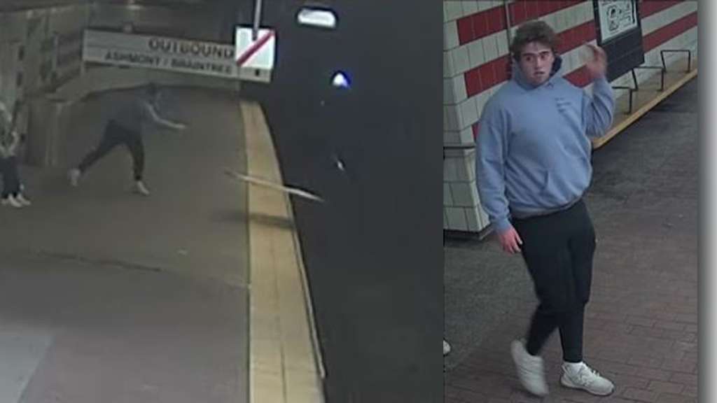Transit police ask for help identifying man caught throwing metal ...