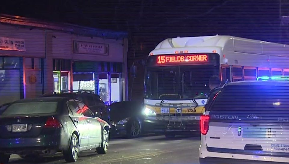 At least 1 person hospitalized following crash involving MBTA bus in ...