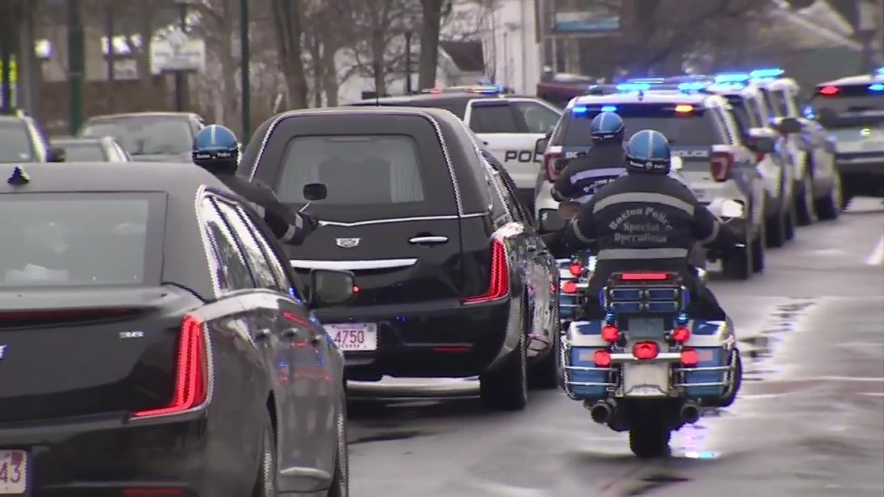 Friends, family gather to say final farewell to Boston officer who died ...