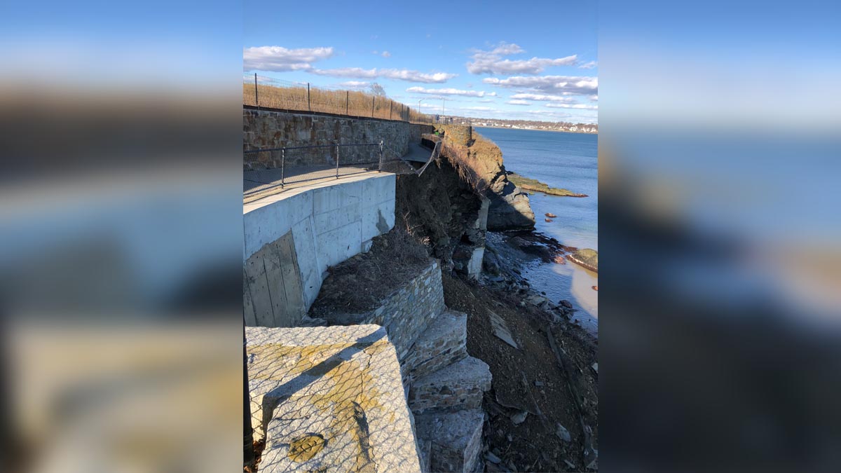 Rhode Island’s famous Cliff Walk continues crumble into sea - Boston ...