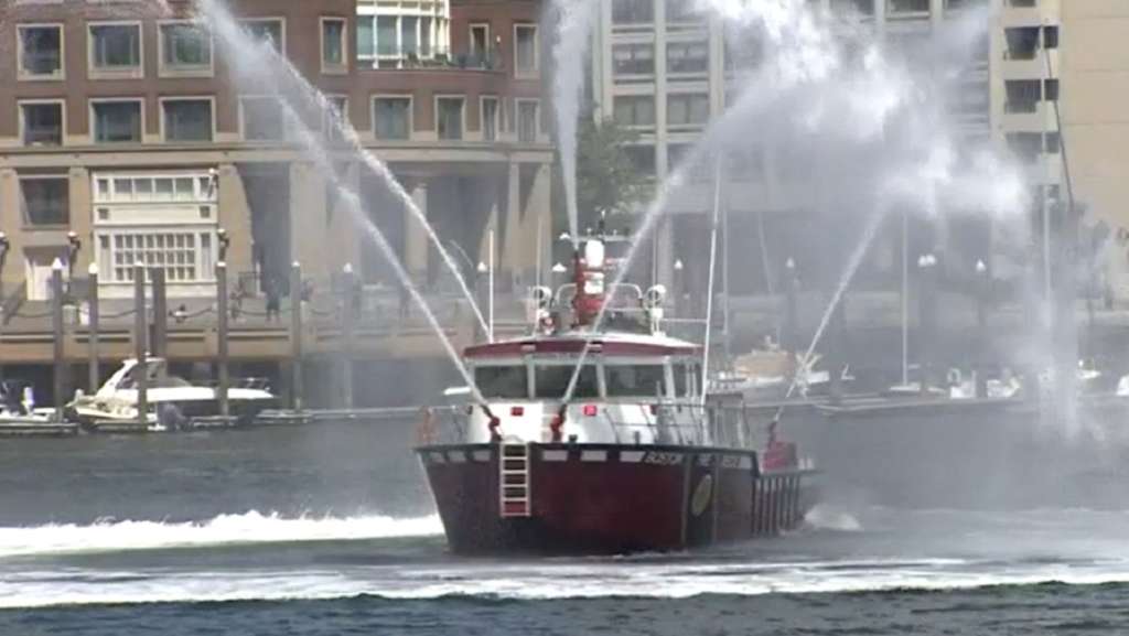 Historic fire boat puts on show of spray in Boston Harbor – Boston News ...