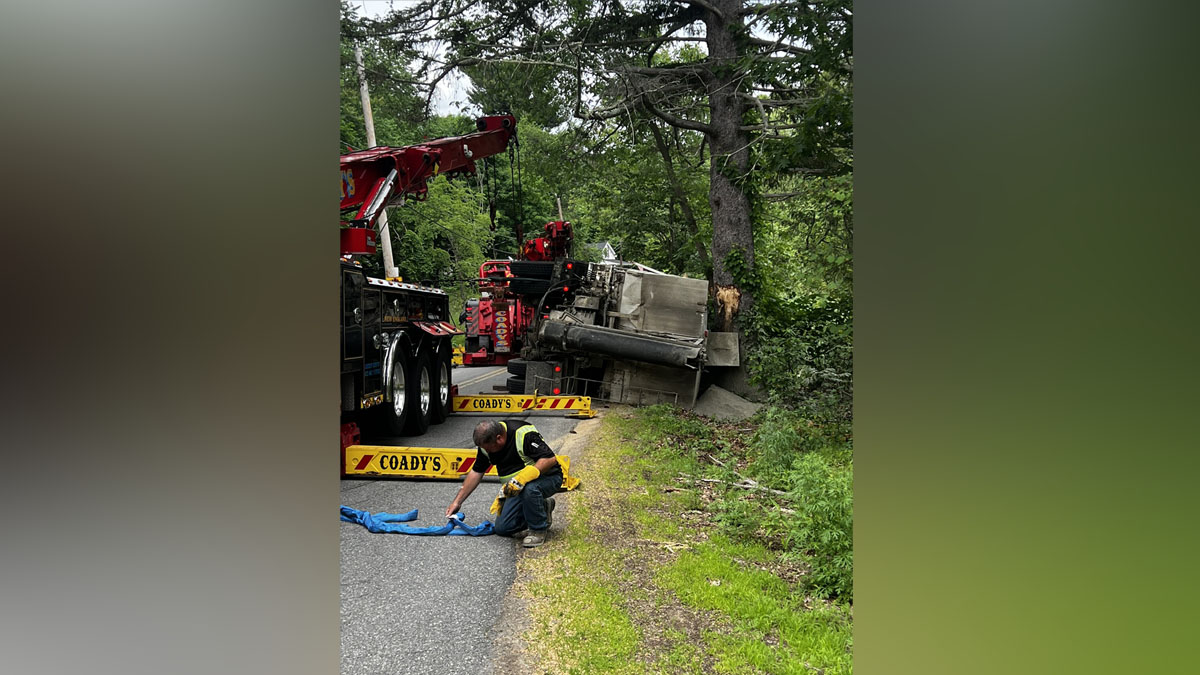 Georgetown firefighters respond to truck rollover - Boston News ...