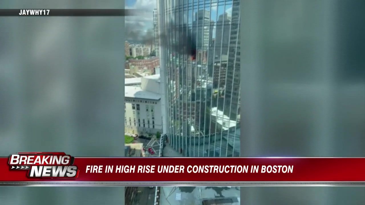 Smoke billows from Boston high rise fire - Boston News, Weather, Sports ...