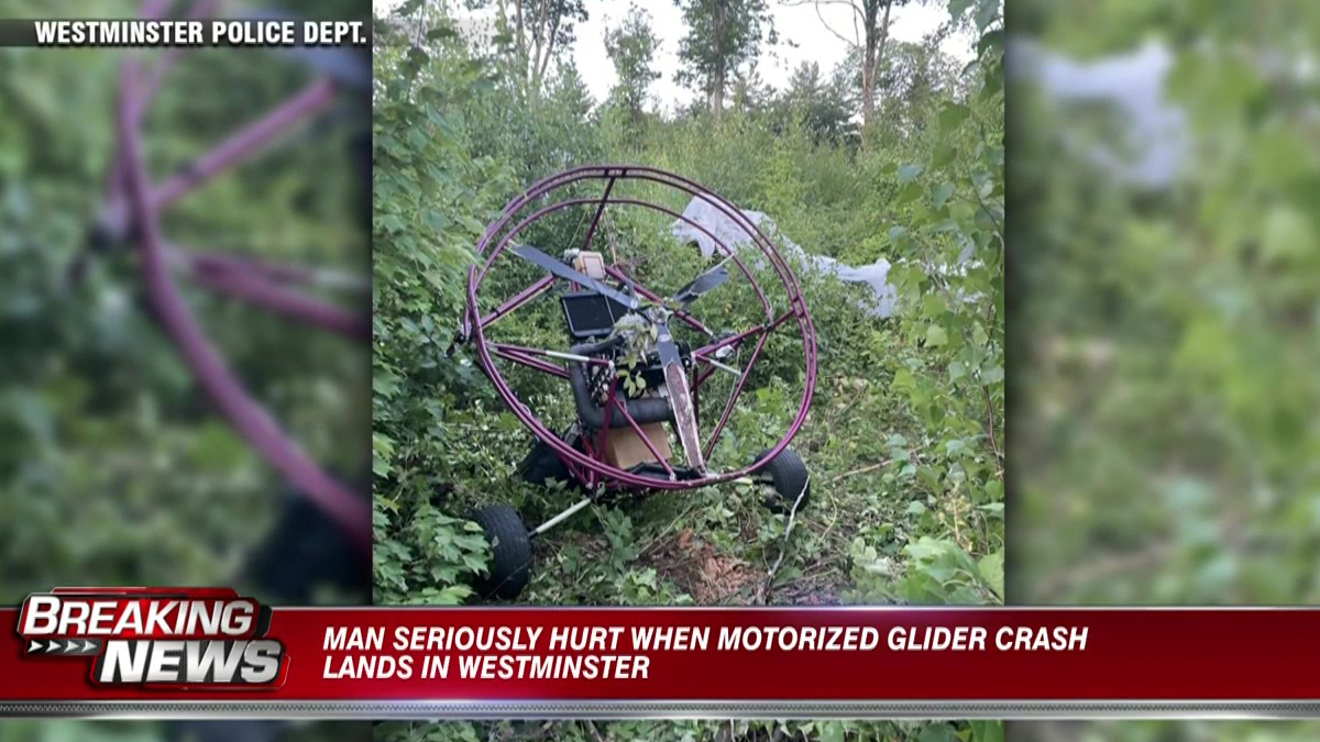 WATCH: Motorized glider crash lands in Westminster, pilot hospitalized ...
