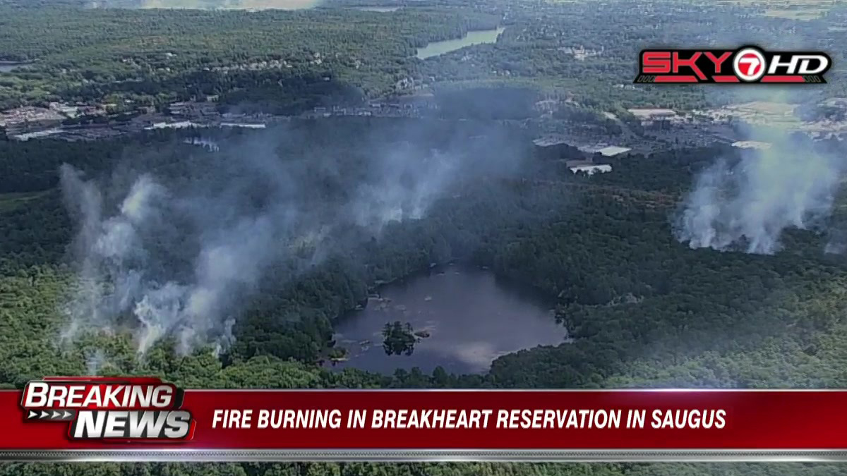 Crews working to put out fires burning in Breakheart Reservation ...