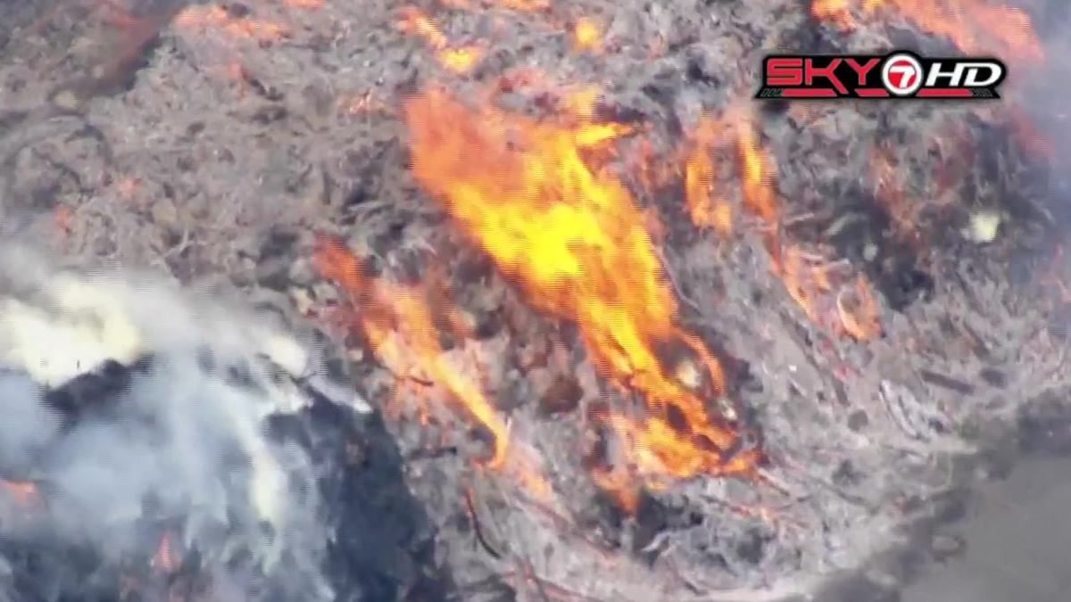 Firefighters battle large fire at Marblehead Transfer Station - Boston ...