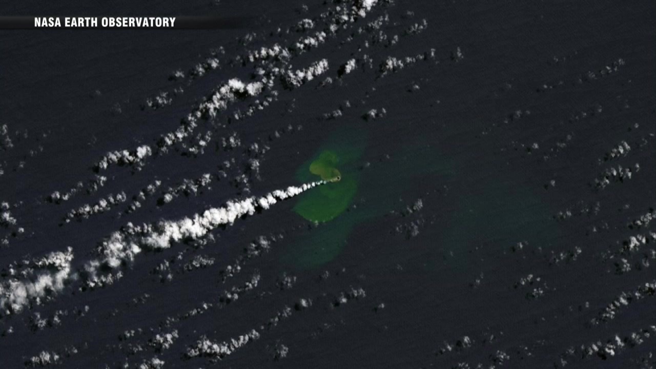 ‘Baby’ island appears in Pacific Ocean after underwater volcano erupts ...