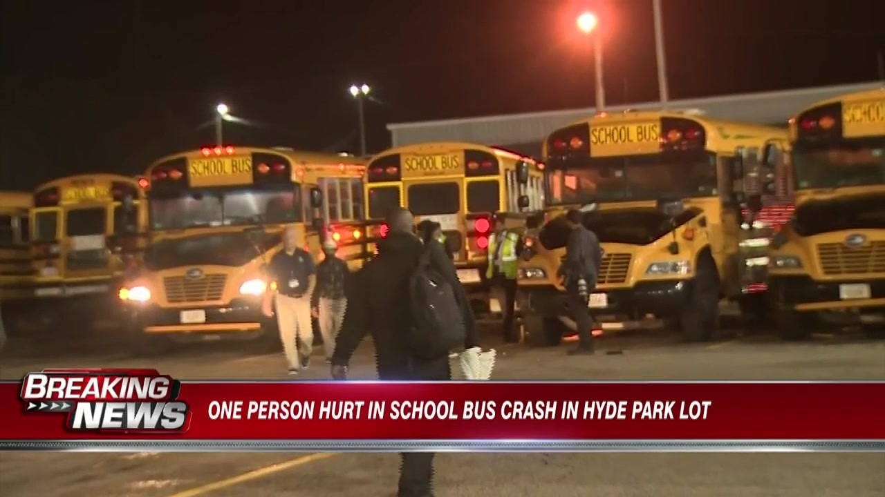 One person hurt in school bus crash in Hyde Park lot - Boston News ...