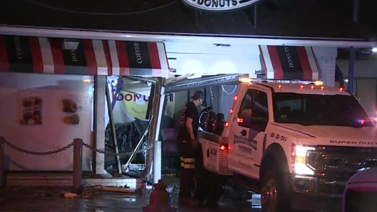 Car smashes through donut shop in Worcester - Boston News, Weather ...