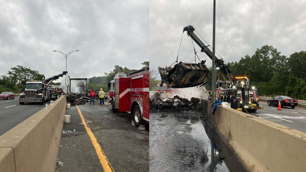 Fiery truck crash in Weston partially closed Mass. Pike – Boston News ...