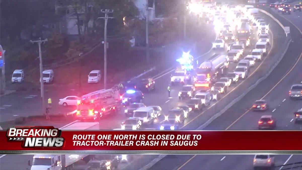 Route 1 North reopens after crash involving tractor-trailer and fuel ...