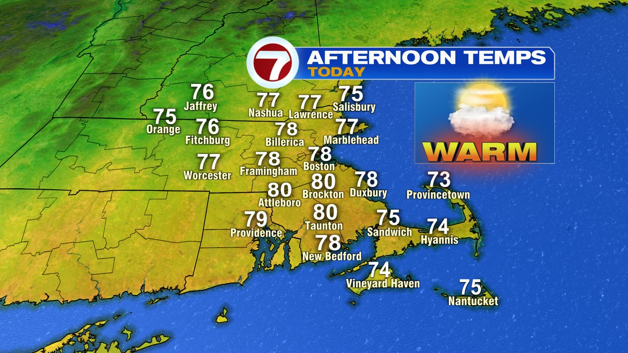 Record warmth Sunday, more seasonable midweek - Boston News, Weather ...