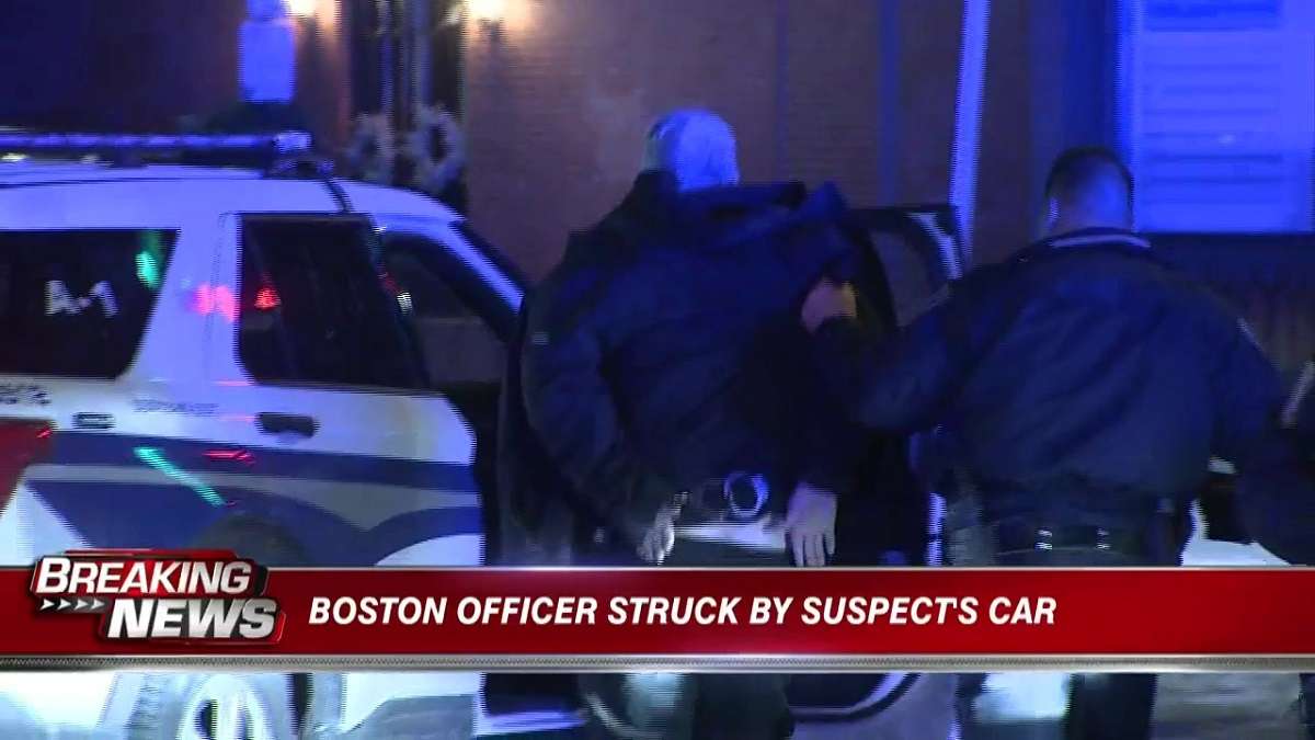 Boston police officer struck by suspect fleeing drug arrest - Boston ...