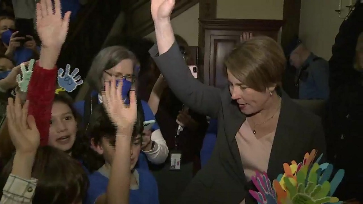 Boston protestors call on Gov. Maura Healey to lead the fight against ...