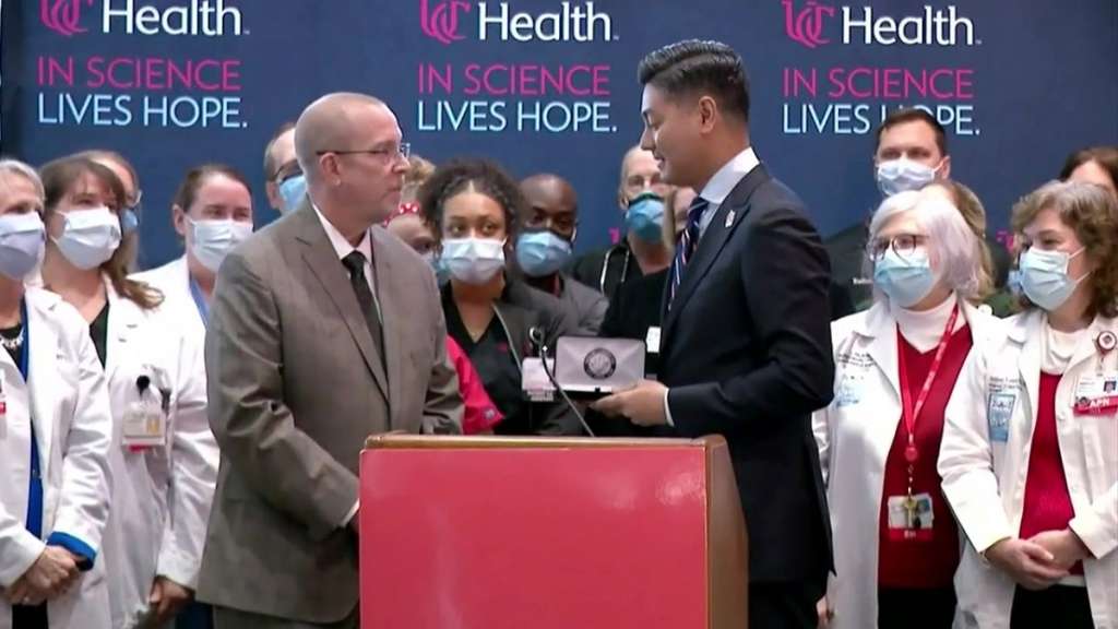 Cincinnati honors medical staff who cared for Buffalo Bills safety Damar Hamlin when he went ...