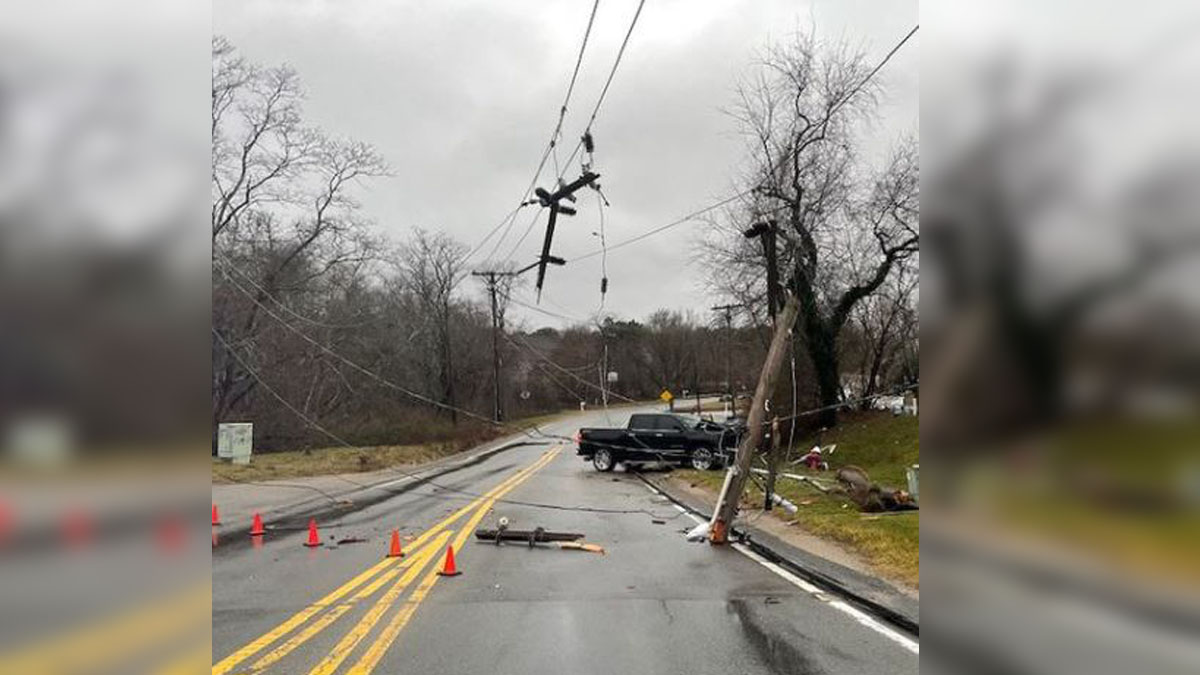 Police investigating crash that downed wires in Orleans - Boston News ...