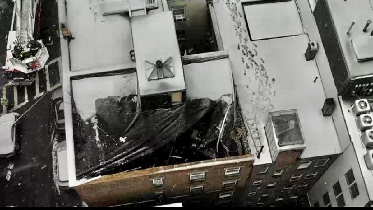 Crews monitor North End building after partial roof collapse prompts ...