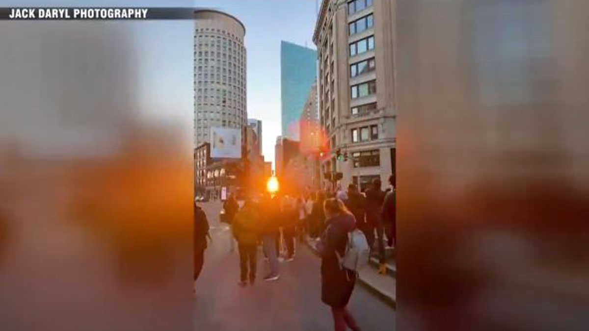 Crowd gathers in Back Bay to get a glimpse of annual ‘Bostonhenge ...