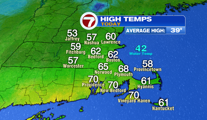 Near record warmth and showers tomorrow - Boston News, Weather, Sports ...