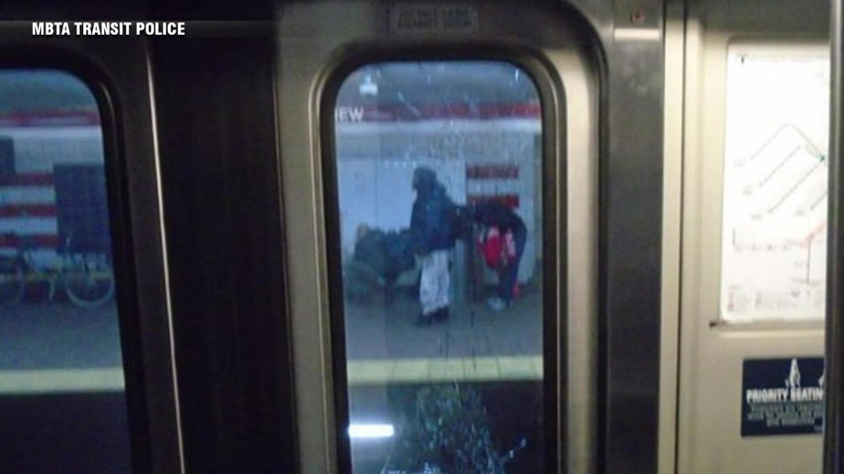 Police investigating after man allegedly hits, cracks train window with ...