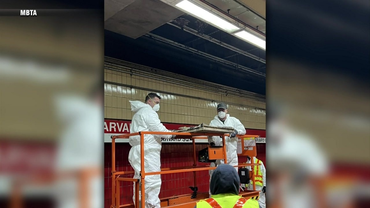 MBTA removes dozens of ceiling tiles along the Red Line after one falls ...