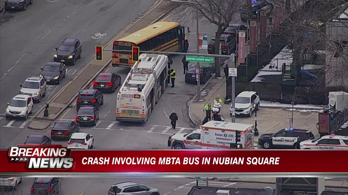 Crash involving MBTA bus draws emergency response in Nubian Square ...