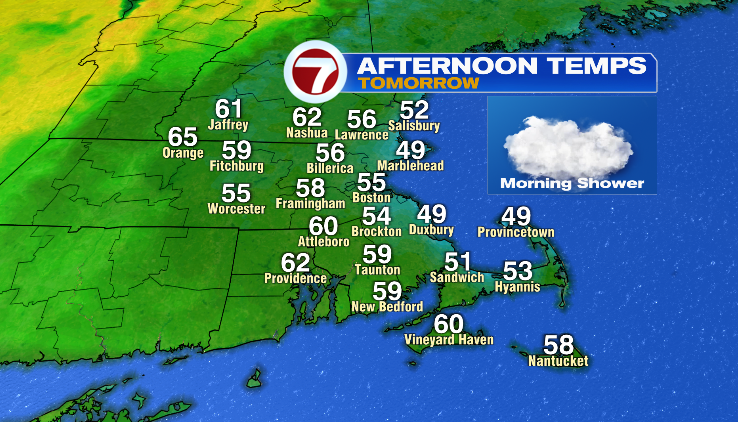 Showers overnight, even cooler Sunday - Boston News, Weather, Sports ...