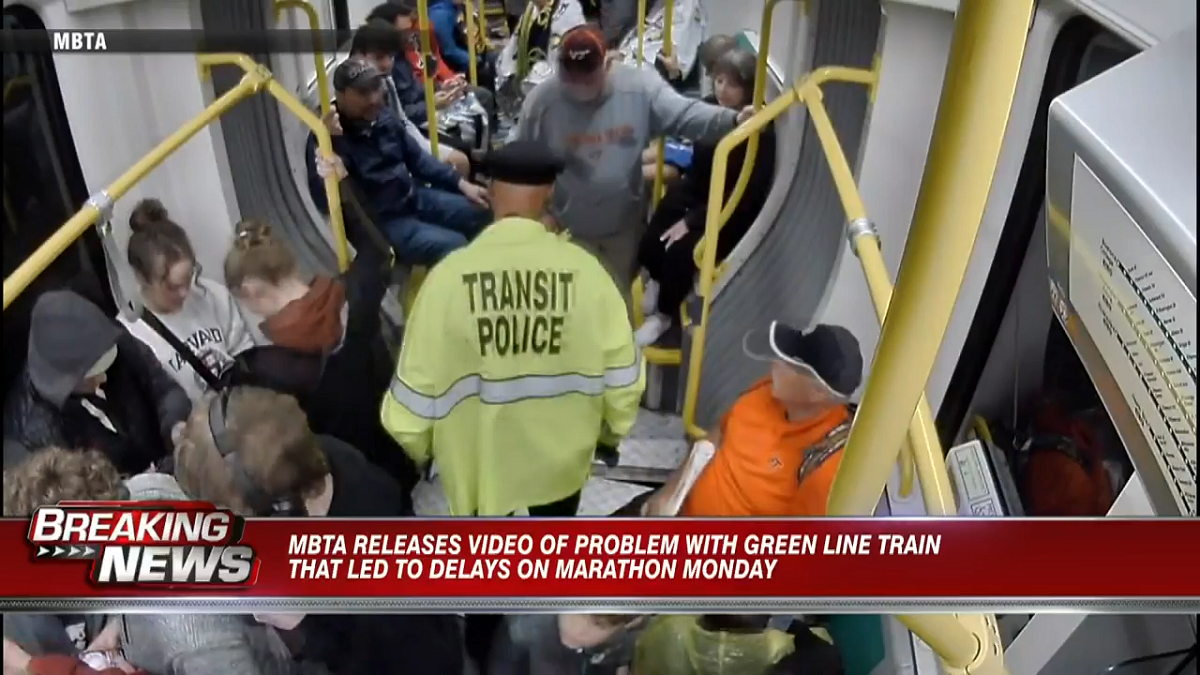 MBTA releases video of problem with Green Line train that led to delays ...