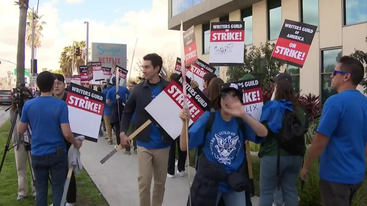 Hollywood actors guild votes to authorize strike, as writers strike ...