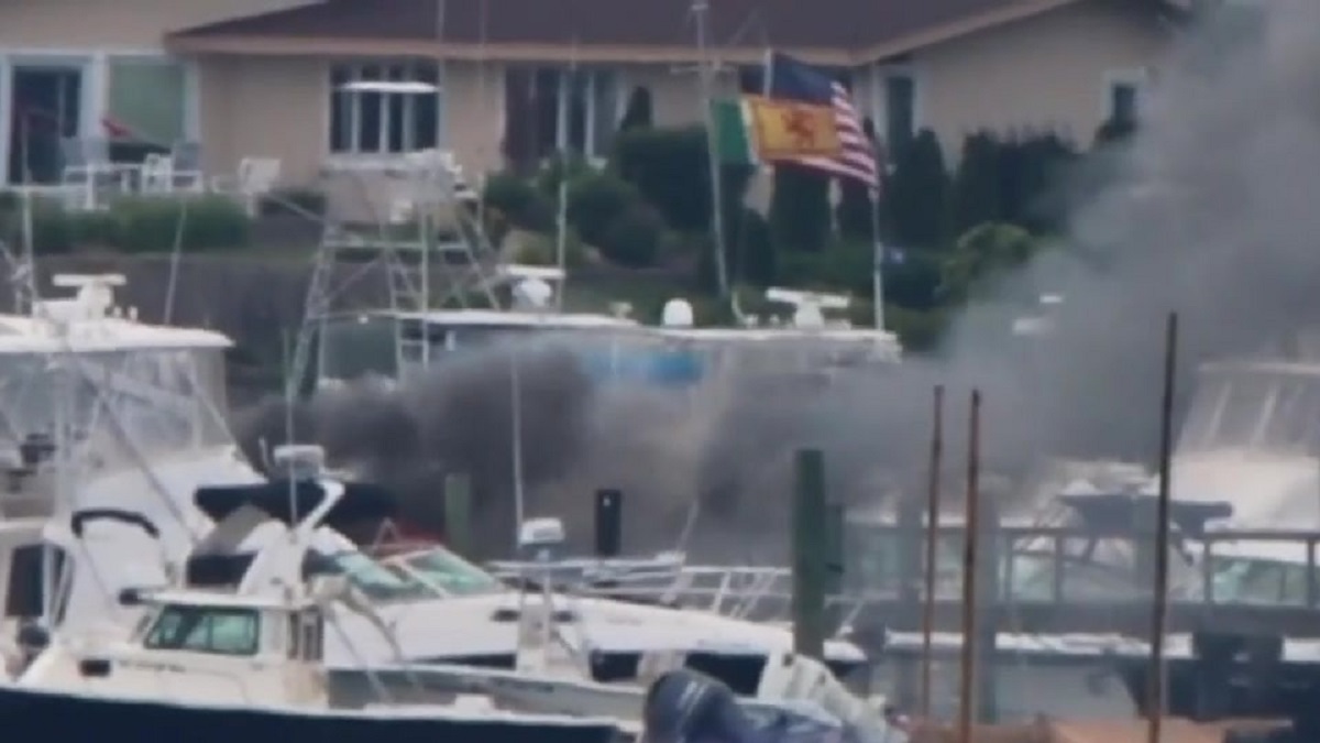 Crews battle large fire on boat in Onset - Boston News, Weather, Sports ...