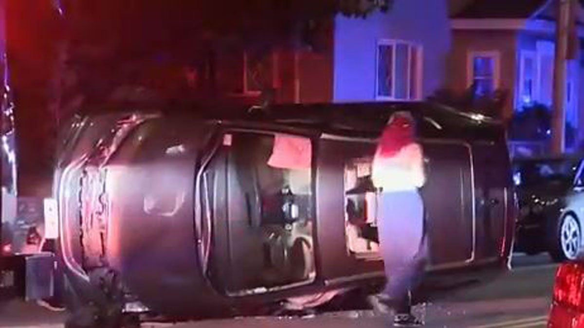 Police Respond To Rollover Crash In Dorchester Boston News Weather