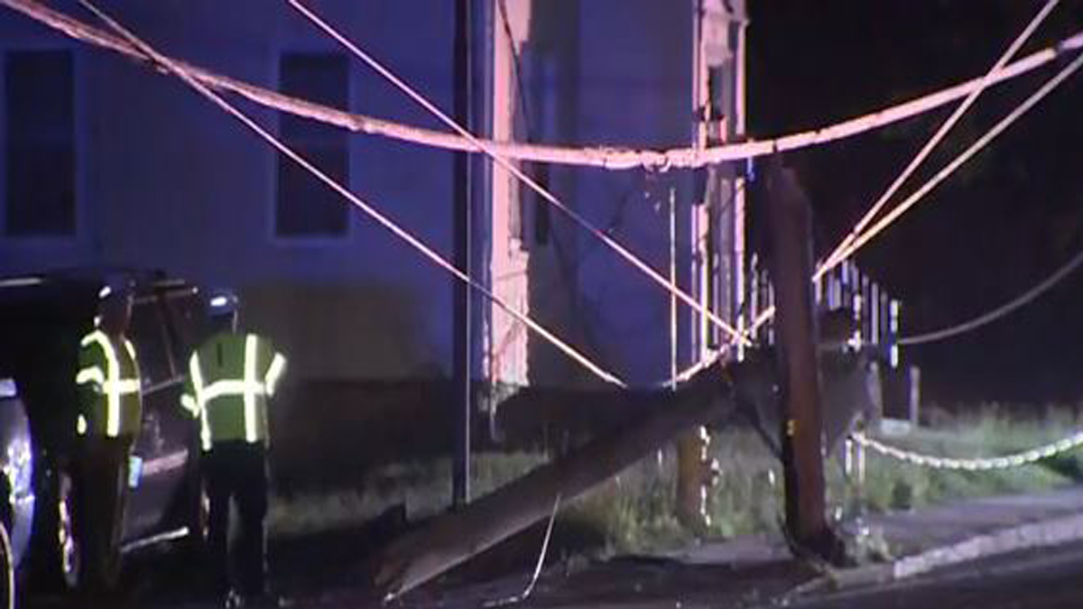 Crash involving MBTA bus snaps utility pole in Dedham - Boston News ...