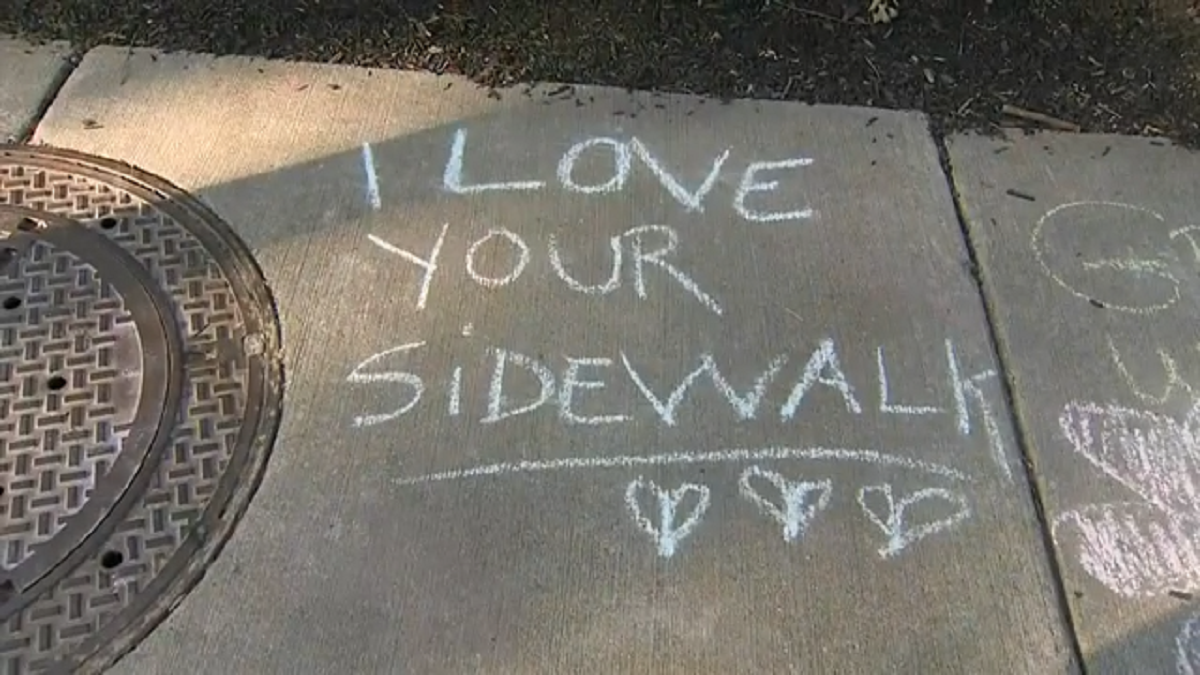Beverly sisters connect with neighbors through colorful sidewalk chalk ...