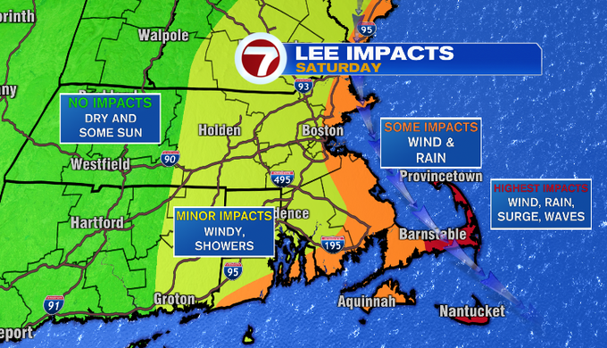 Tracking Lee’s impacts: Wind and coastal flooding - Boston News ...