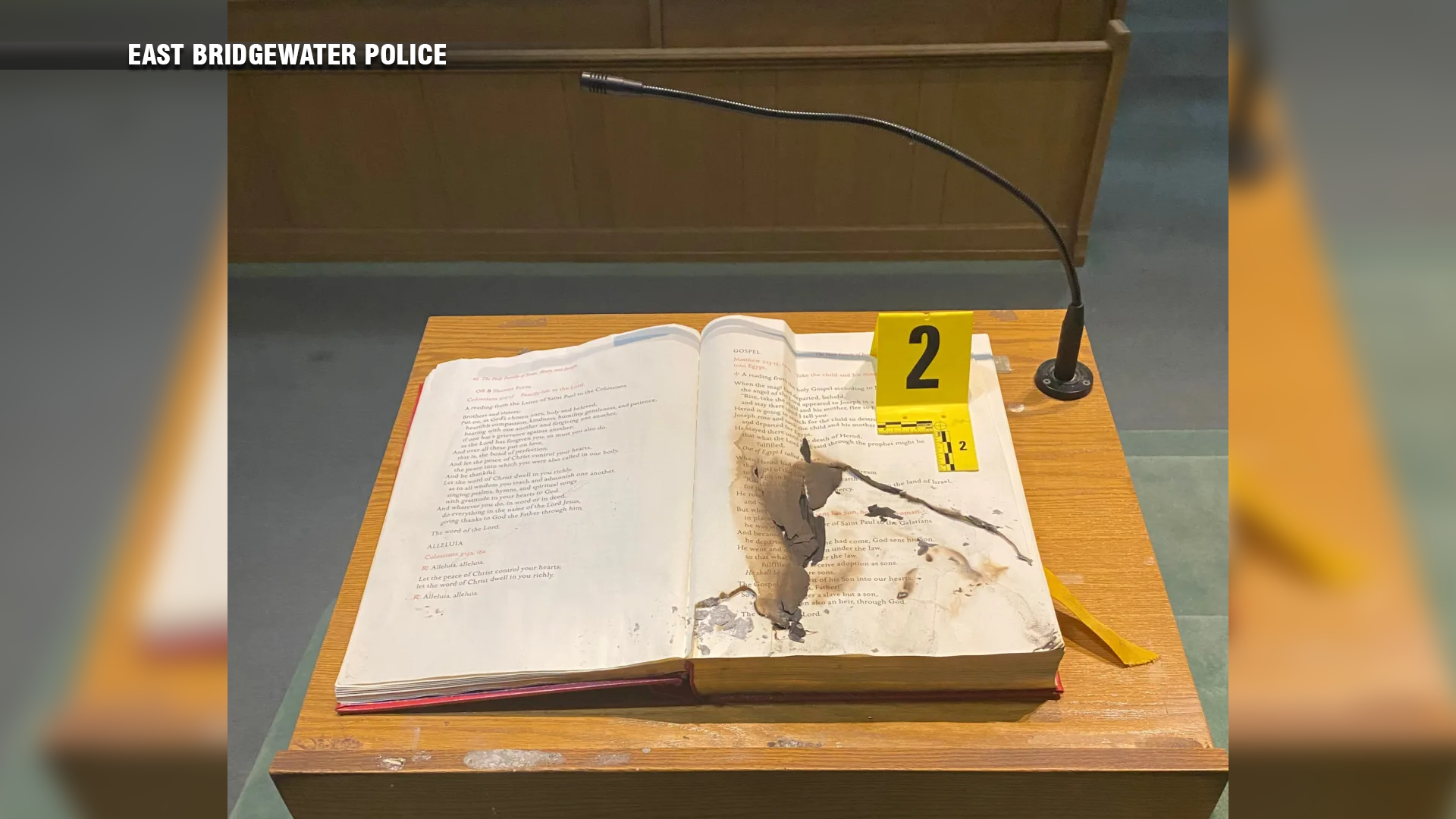 Police Investigating After Bible Altar Burned At Vandalized East