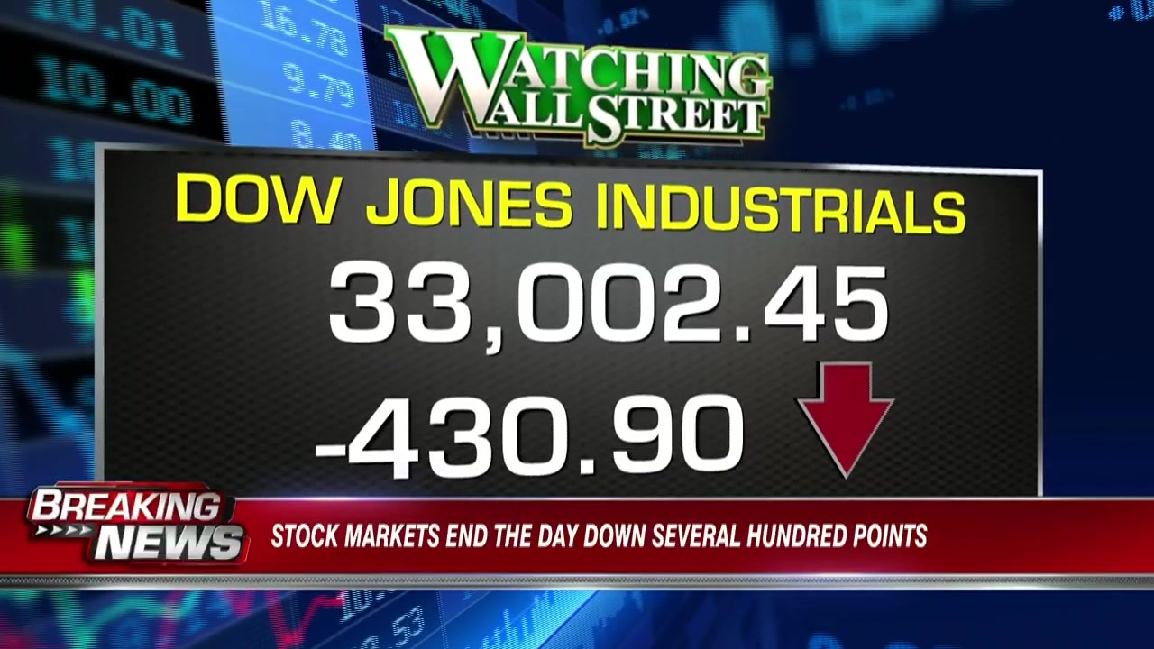 Dow plunges more than 400 points as spiking yields weigh on stocks - Boston News, Weather ...