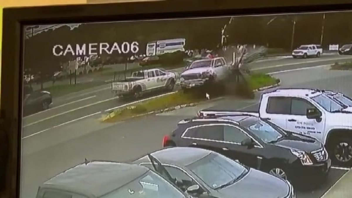Four People Hospitalized After Truck Driver Slams Into Vehicles Bank