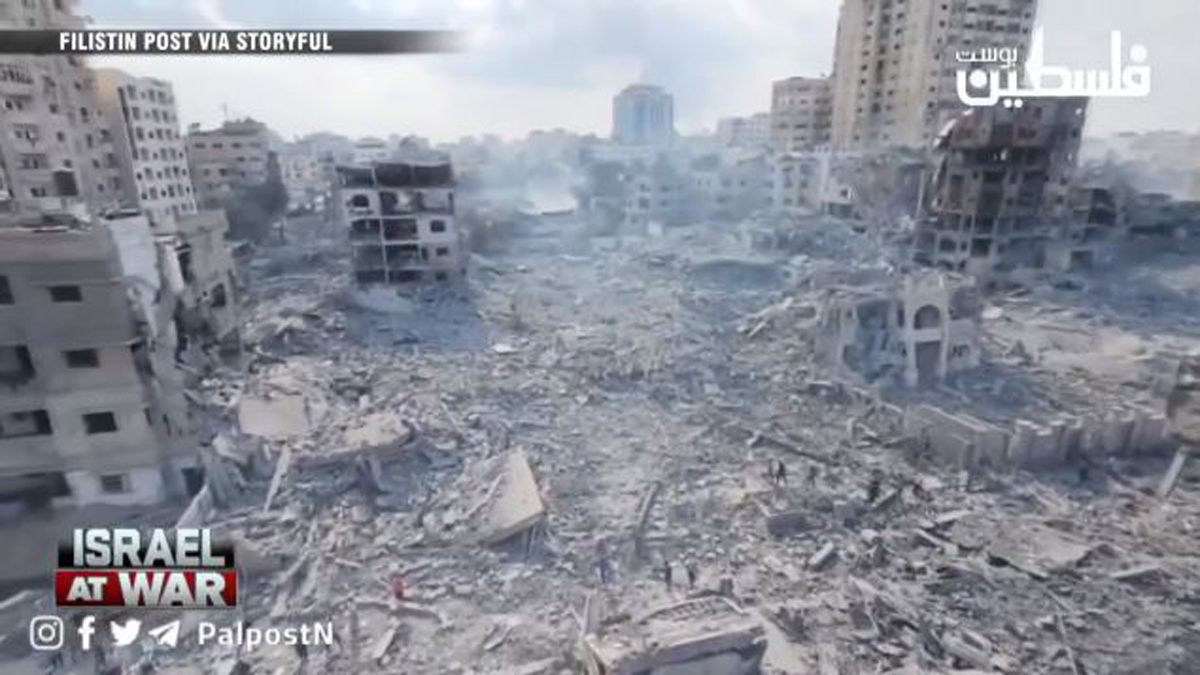 Israeli strikes demolish entire Gaza neighborhoods as only power plant ...