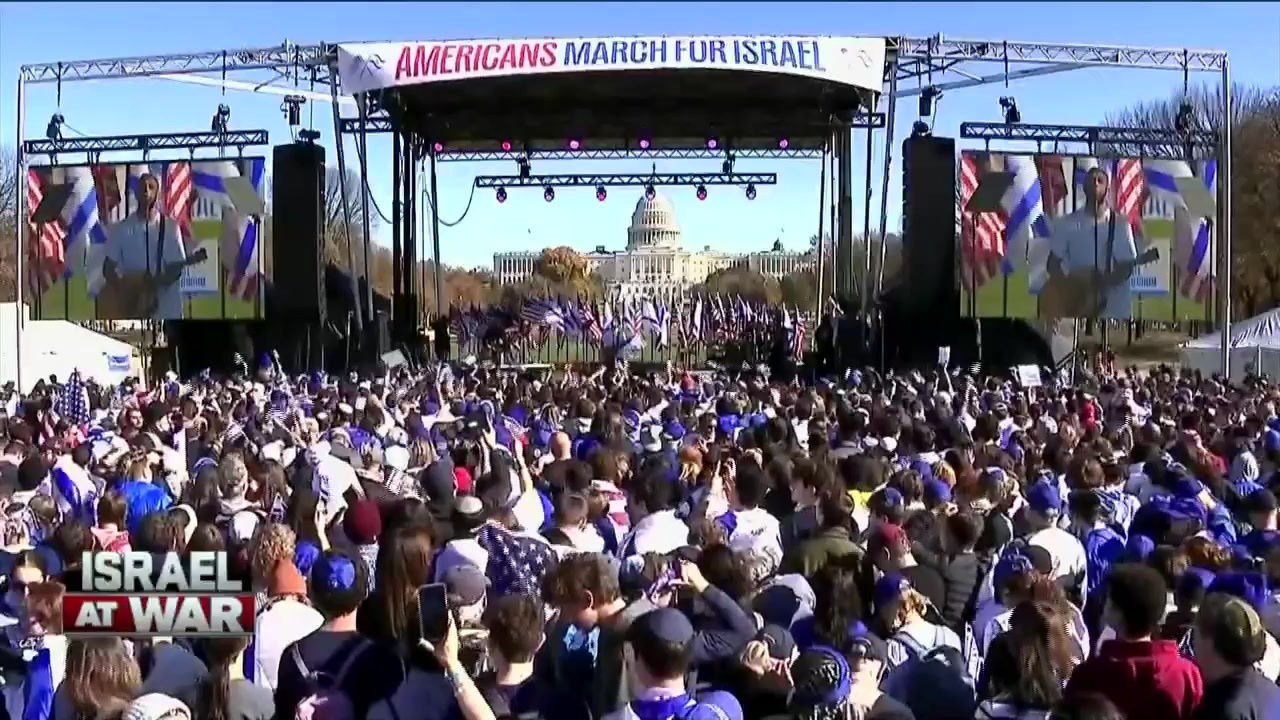 Tens of thousands of supporters of Israel rally in Washington, crying ...