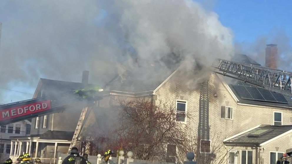 Firefighters battle 2-alarm fire in Medford Tuesday morning - Boston ...