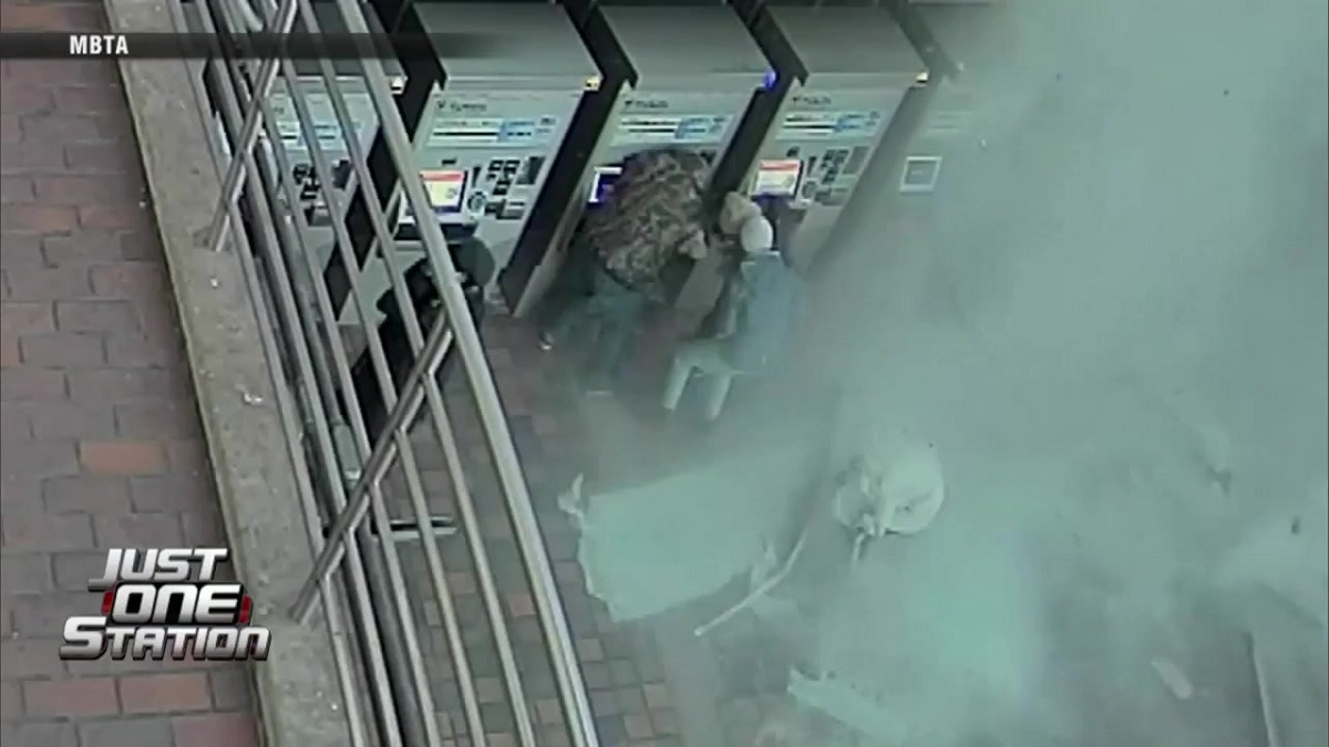 Newly released surveillance video shows debris raining down after ...