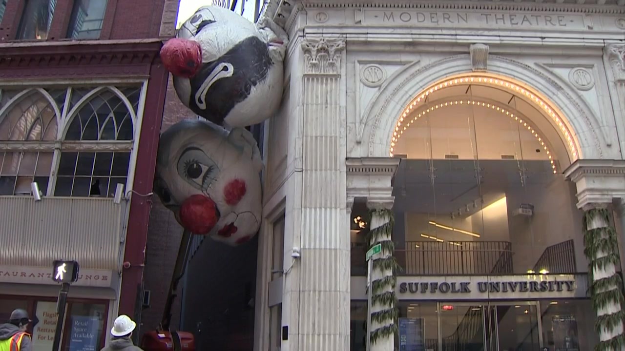 Giant clown heads appear near Downtown Crossing – what’s the deal ...